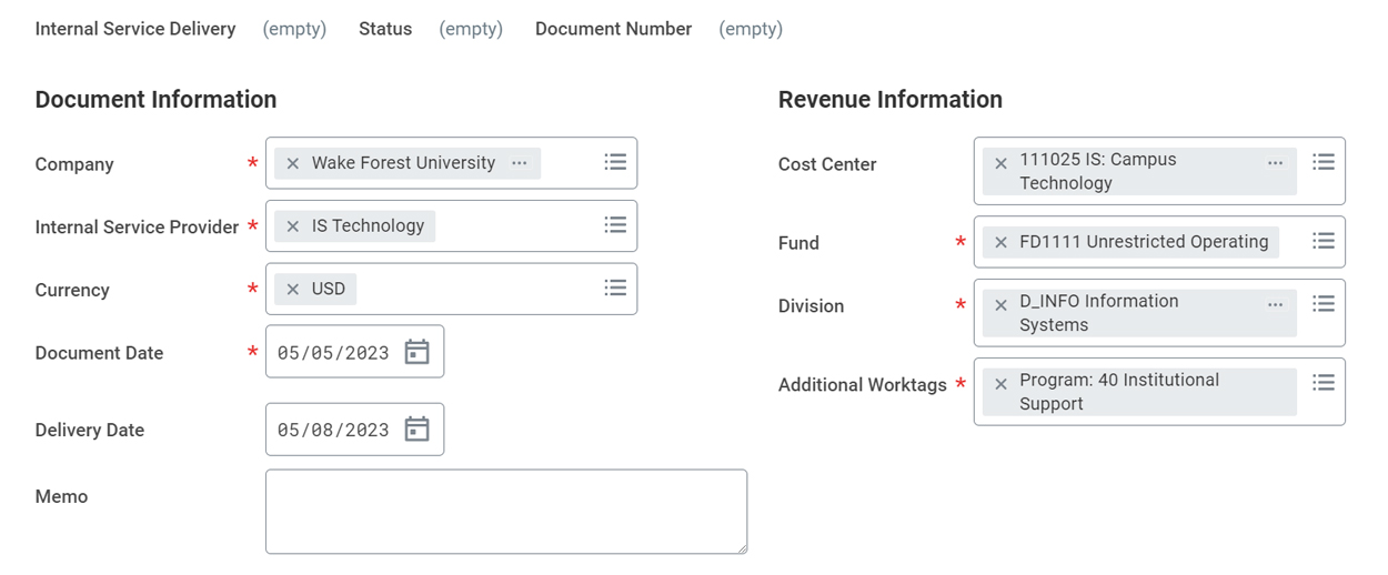 Workday Technology Procurement Process Wfu Is